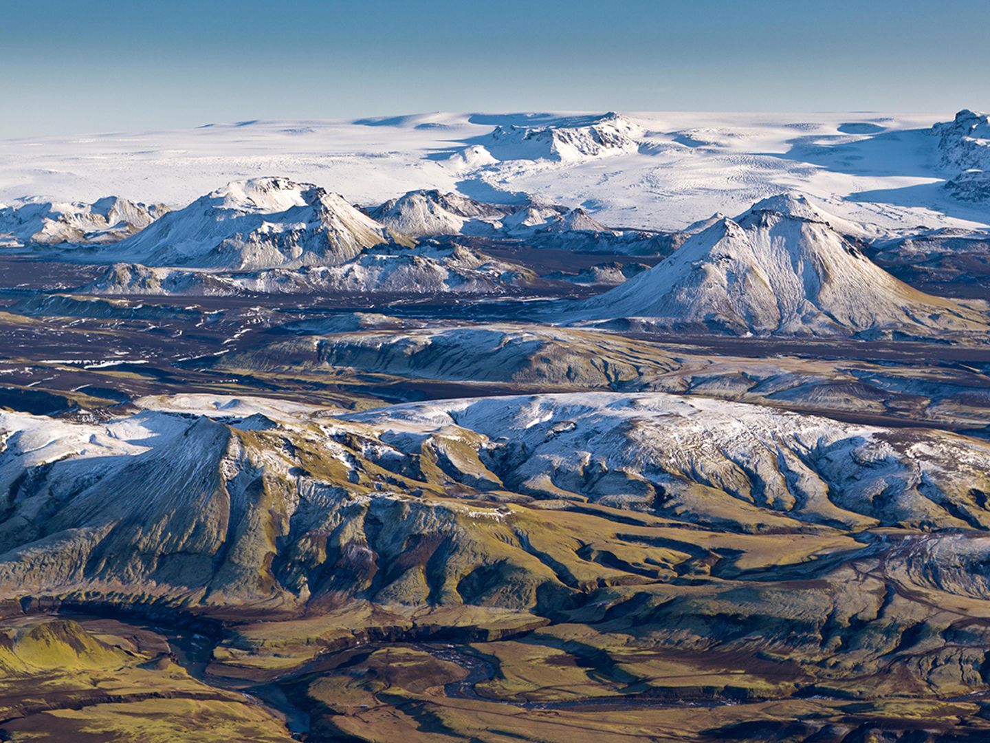 Katla Vulkan Kart Island Kleingruppenreise Nordlichter, Eishöhlen,