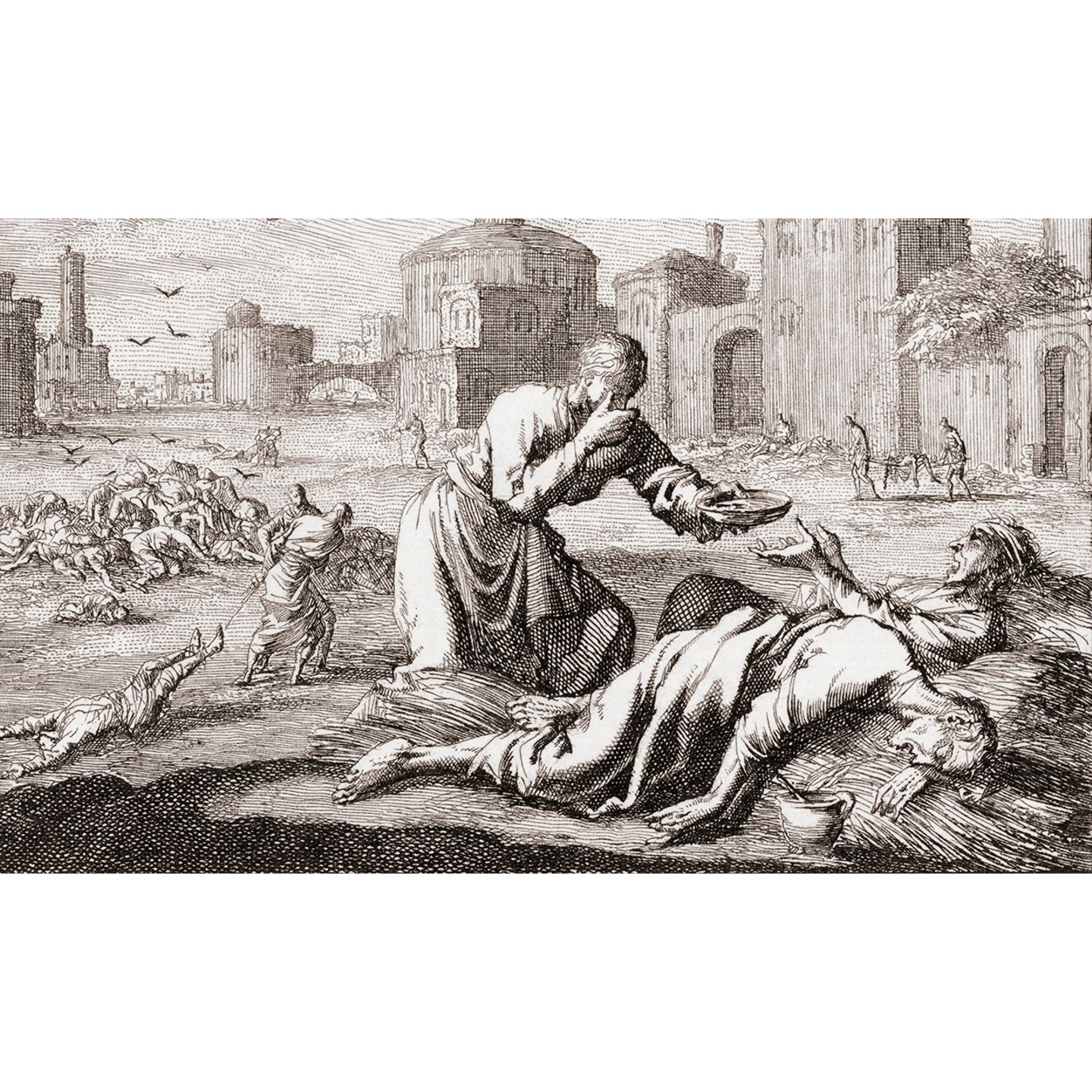 Zeichnung Der Beulenpest